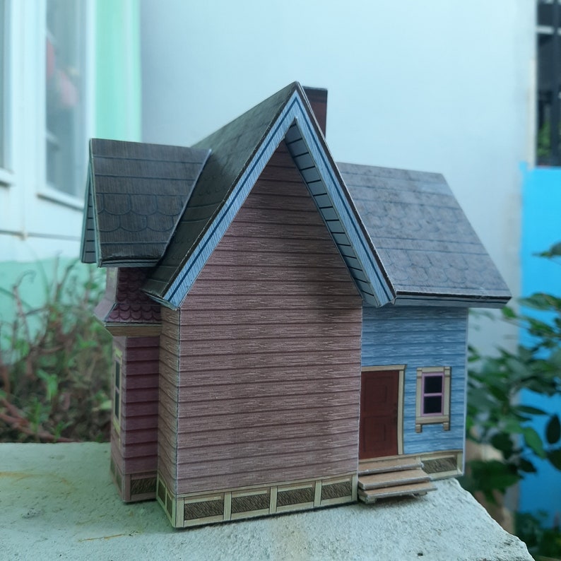 Up House Papercraft DIY Pdf Files3d Paper Cut Templatehand - Etsy