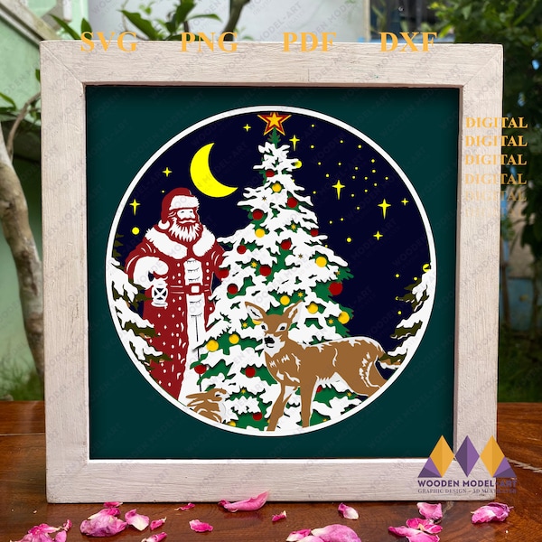 3d Santa Shadow Box - Etsy