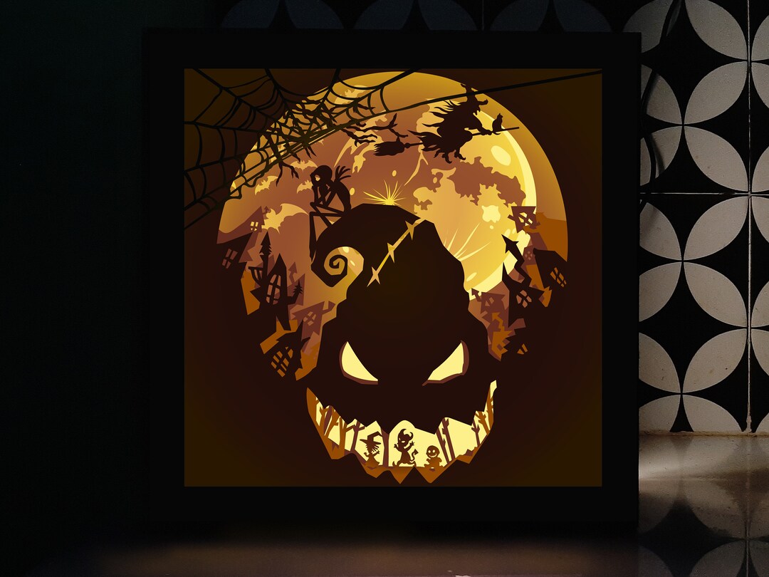 Halloween Light Box Svg, 3D Paper Cut, Template - Etsy