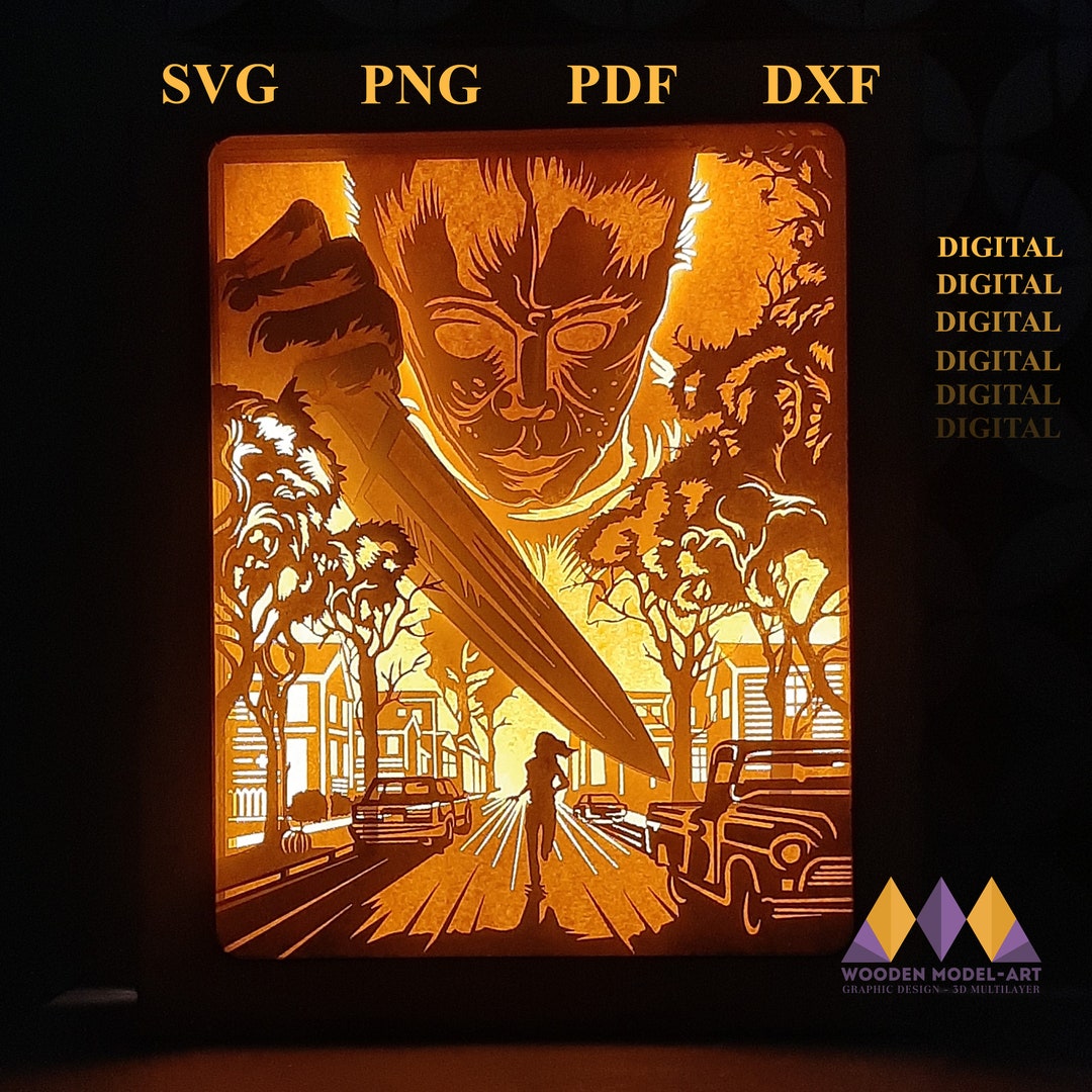 Halloween Svg Light Box Shadow Box for Cricut Sillhouette 3 - Etsy