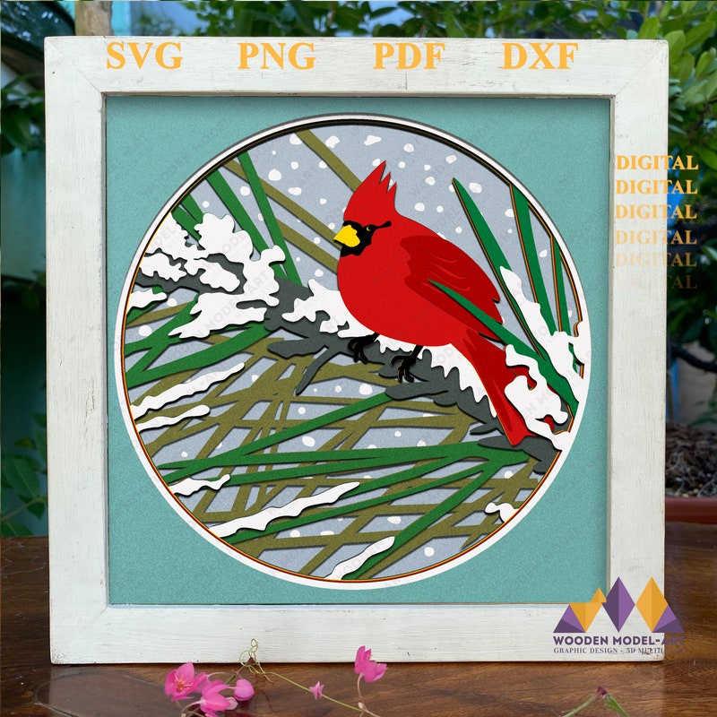 Cardinal Shadow Box - Etsy
