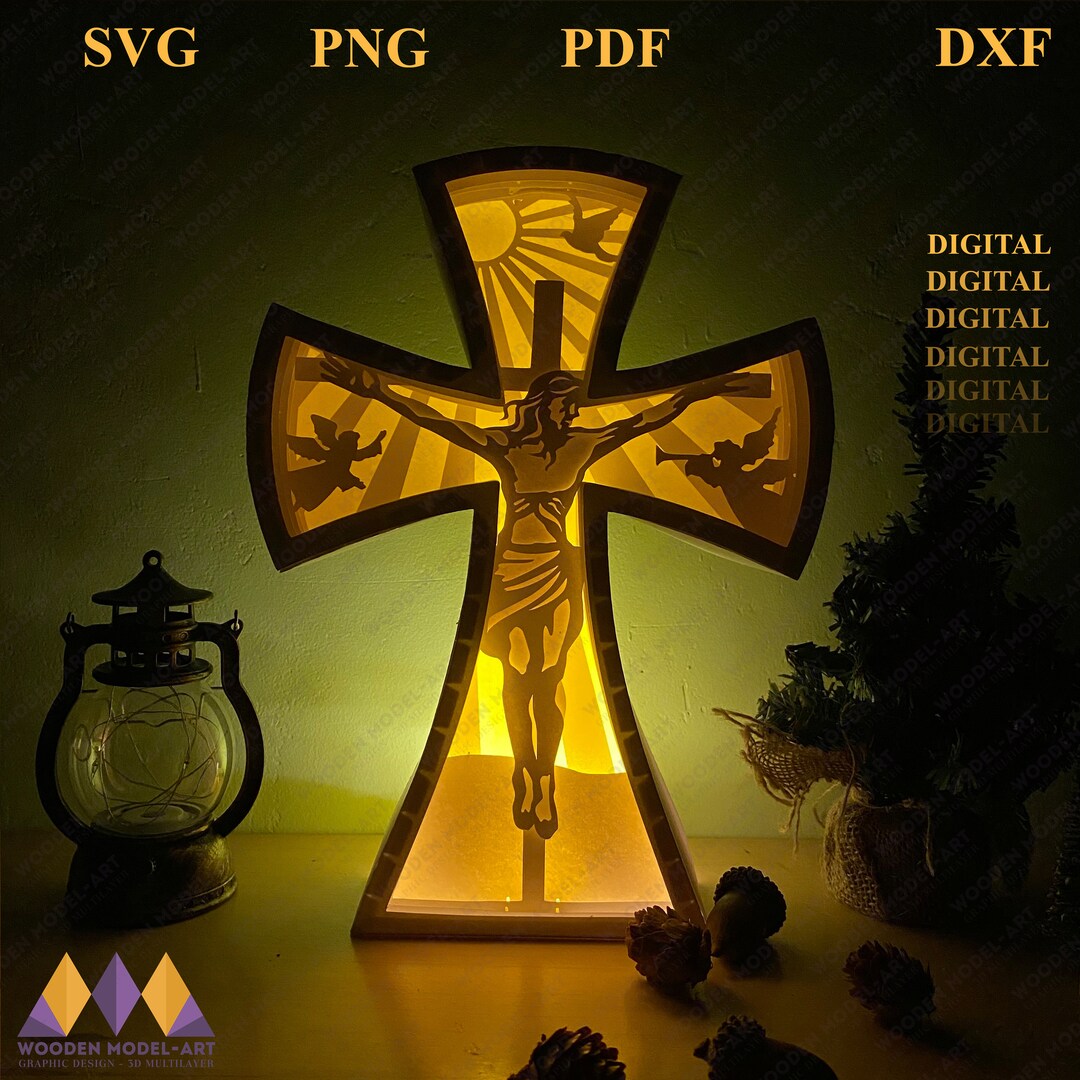 CHRISTMAS Nativity SHADOW BOX - Jesus Light Box Lantern Svg - Christmas ...