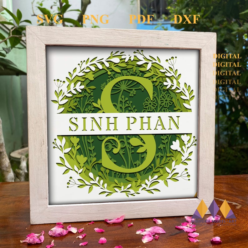 3D Split Monogram A-Z Svg/ Custom Name Shadow Box/ Alphabet - Etsy