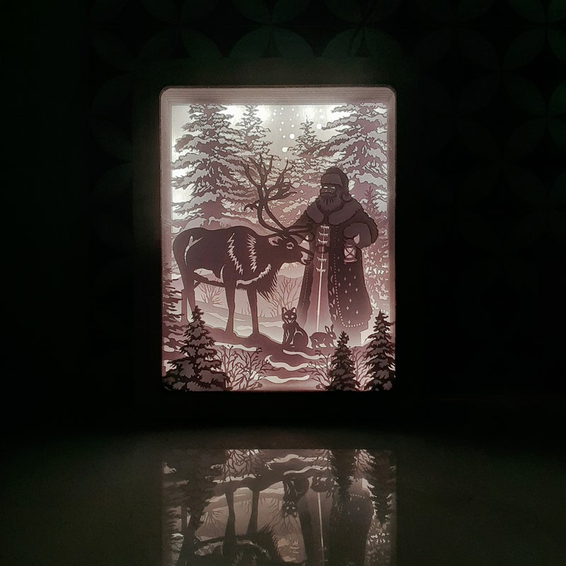 Santa Shadow Box - Etsy