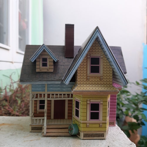 Up House Papercraft DIY Pdf Files3d Paper Cut Templatehand - Etsy