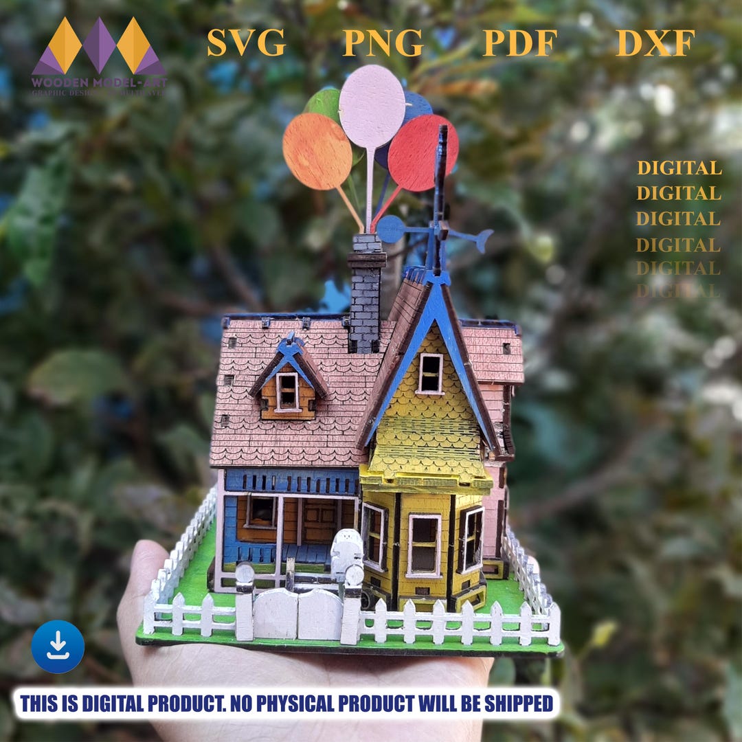 Pixar up House Model Kit: Laser Cut File (digital Download) - Etsy