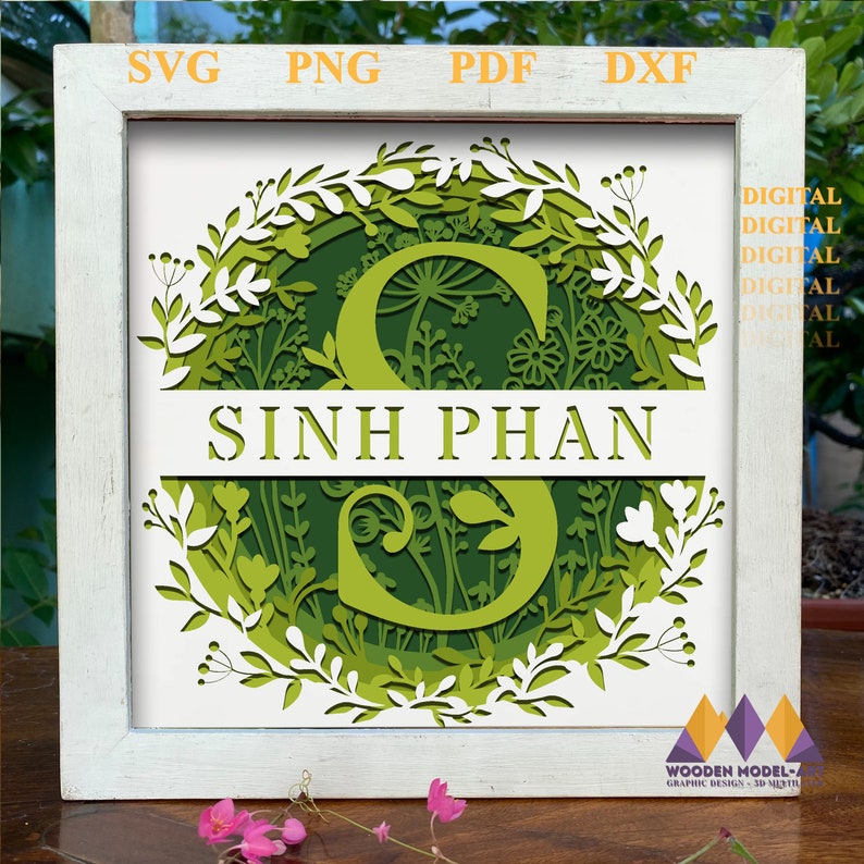 3D Split Monogram A-Z Svg/ Custom Name Shadow Box/ Alphabet - Etsy