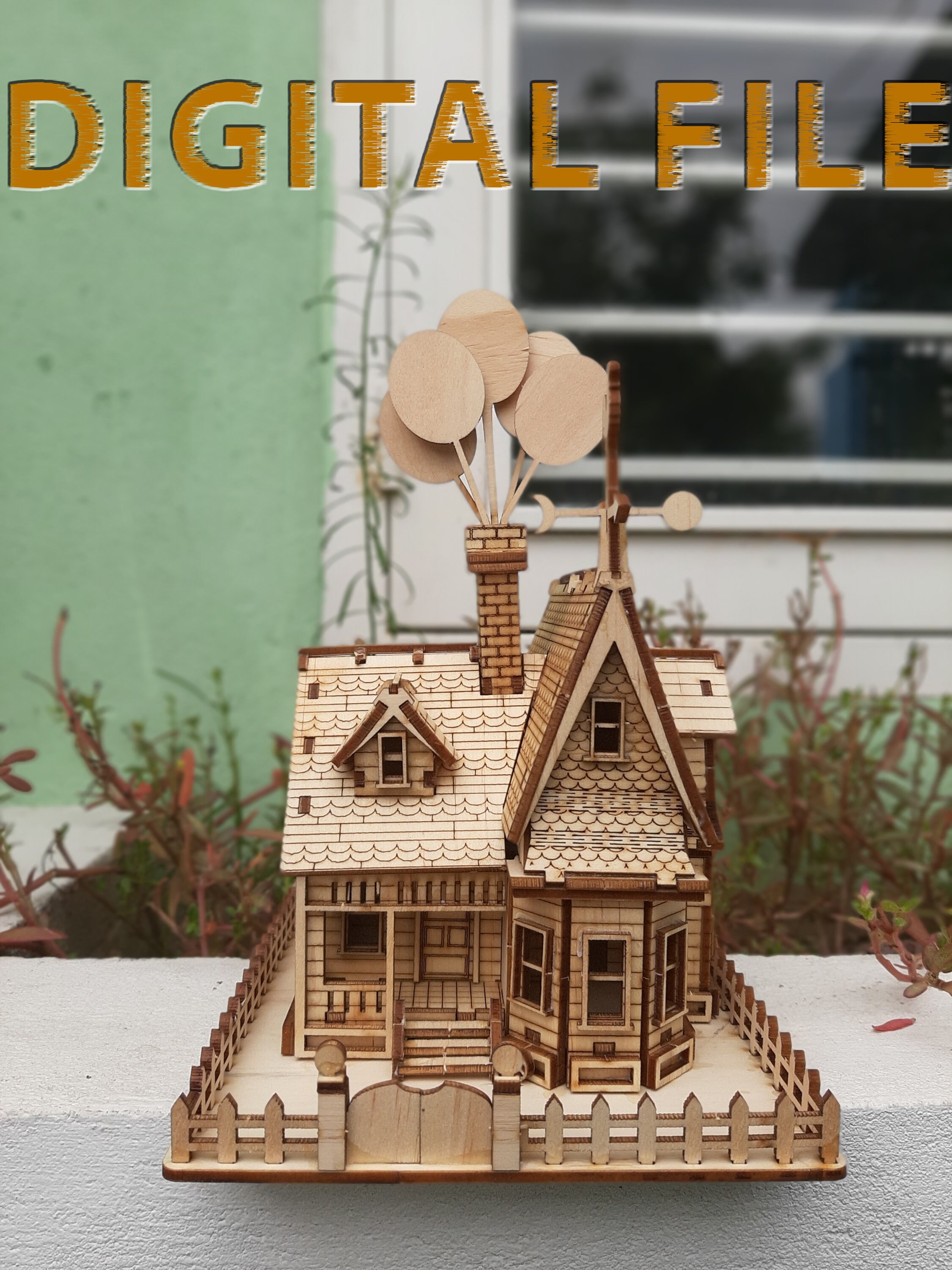 Up House Model Kit Dxf/glowforge/svg Laser Cut File/pixar up | Etsy