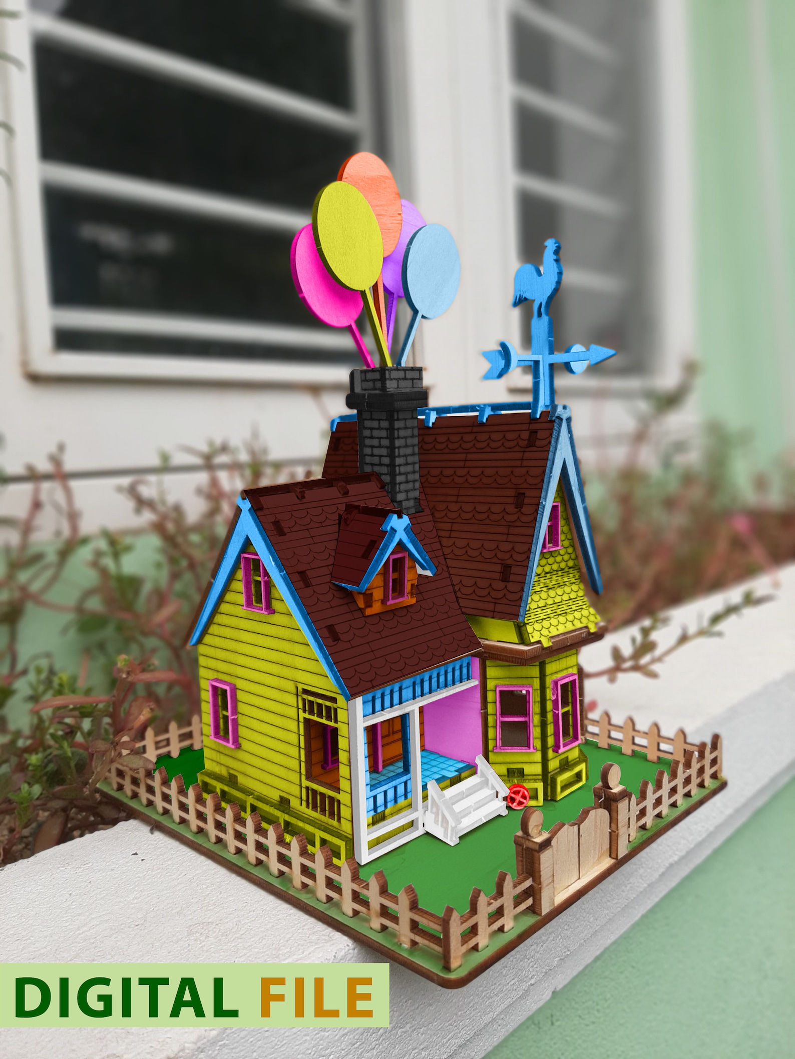 Up House Model Kit Dxf/glowforge/svg Laser Cut File/pixar up | Etsy