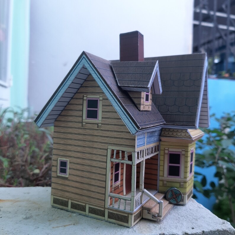 Up House Papercraft DIY Pdf Files3d Paper Cut Templatehand - Etsy