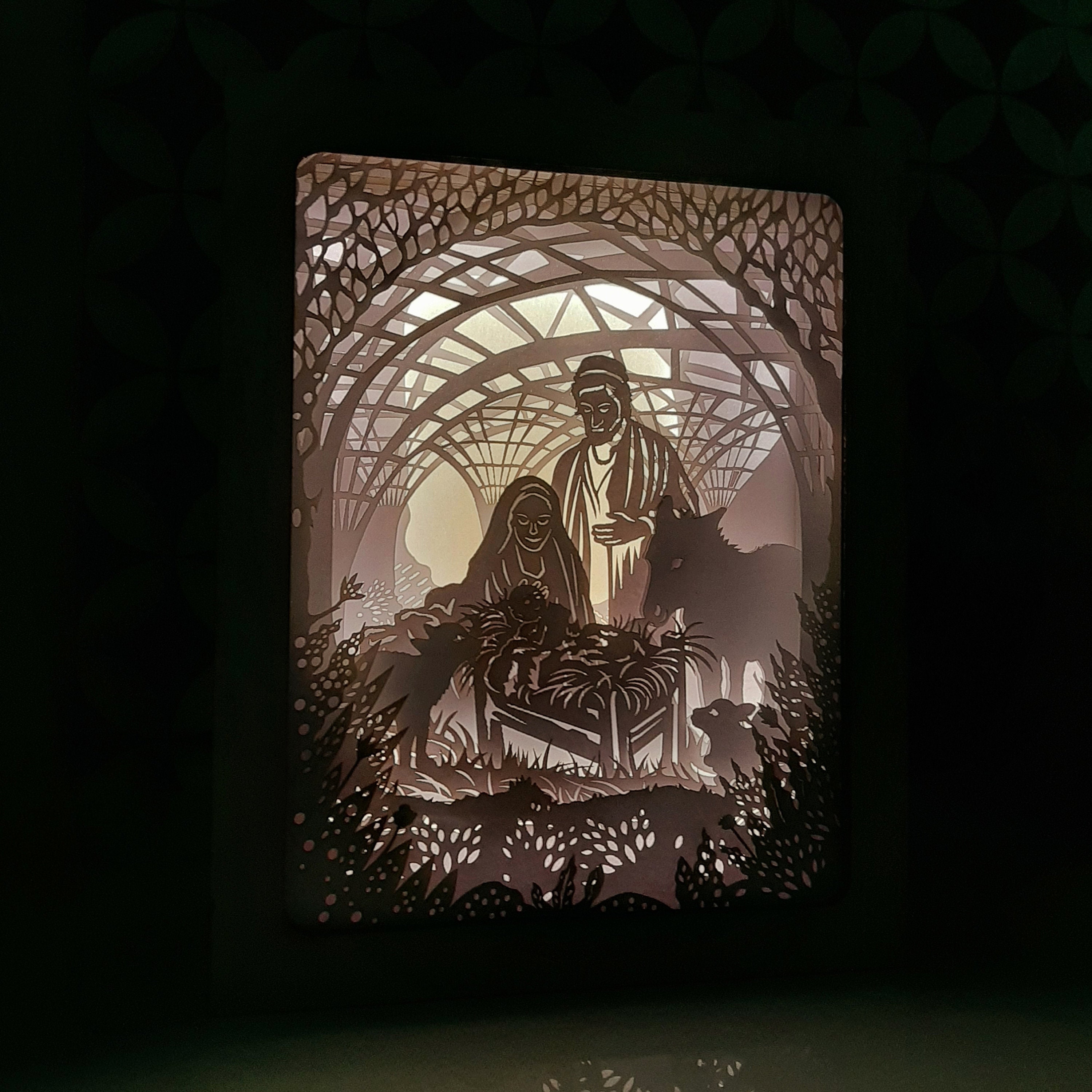 Merry Christmas Shadow Box/nativity Christmas light Box - Etsy UK