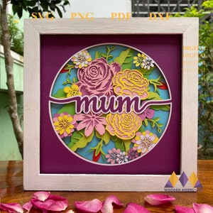 3D Mum SVG - 3D Mom Light Box - 3D Best Mom Ever SVG - Mother's ...