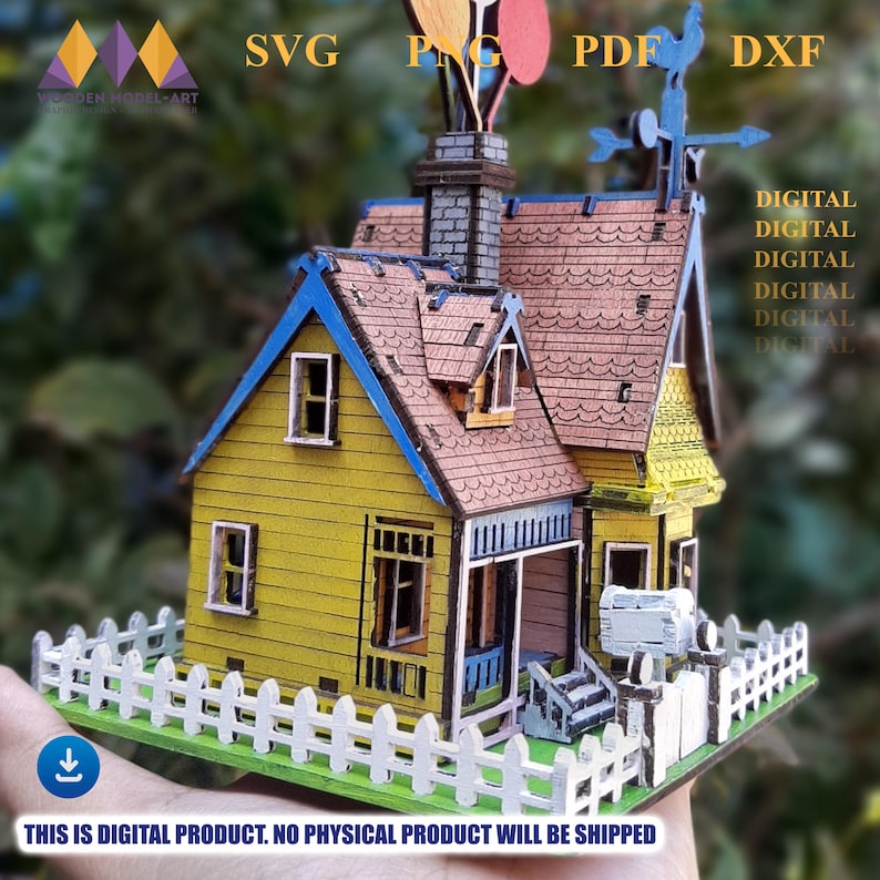 Pixar up House Model Kit: Laser Cut File (digital Download) - Etsy