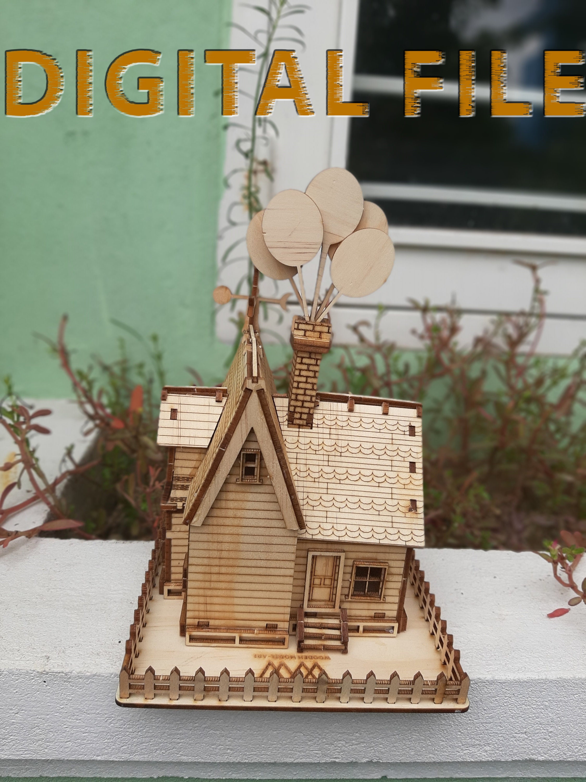 Up House Model Kit Dxf/glowforge/svg Laser Cut File/pixar up | Etsy