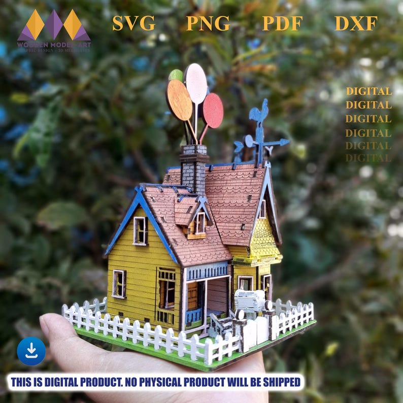 Pixar up House Model Kit: Laser Cut File (digital Download) - Etsy