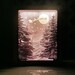 Christmas Santa's Cabin Shadow Box Template: 3D Paper Cut Lightbox ...