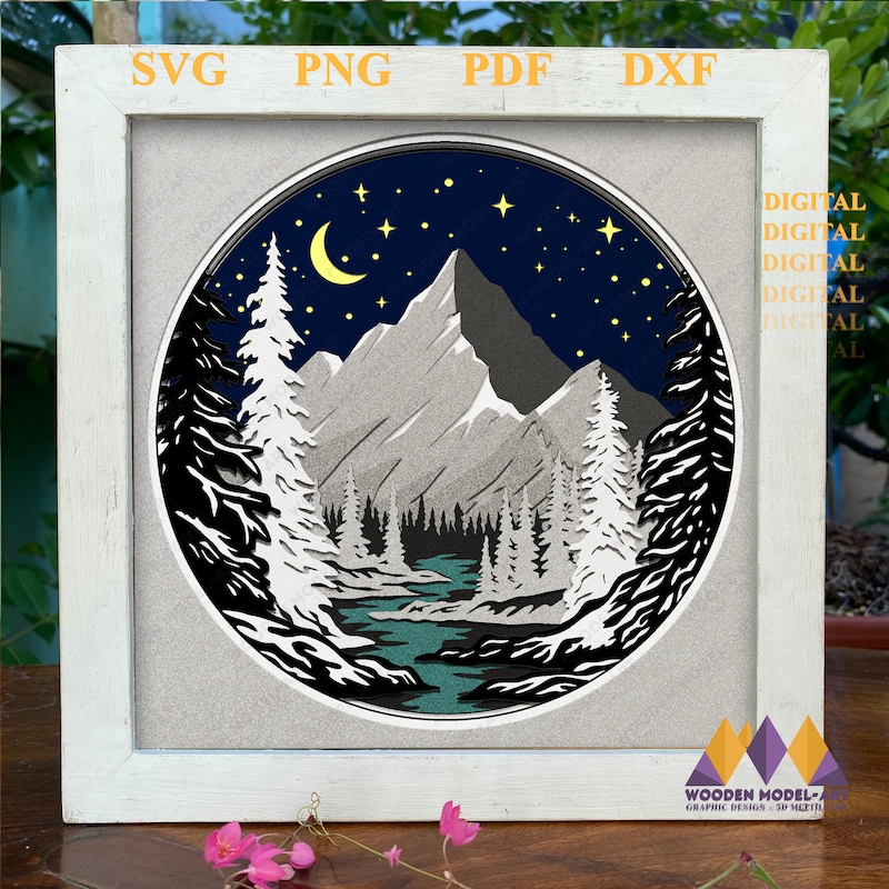 Shadow Box Card Svg - Etsy