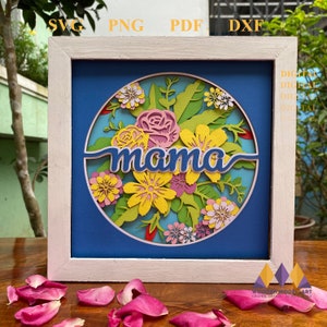 3D Mama SVG 3D Mom Light Box 3D Best Mom Ever SVG Mother's Shadowbox ...