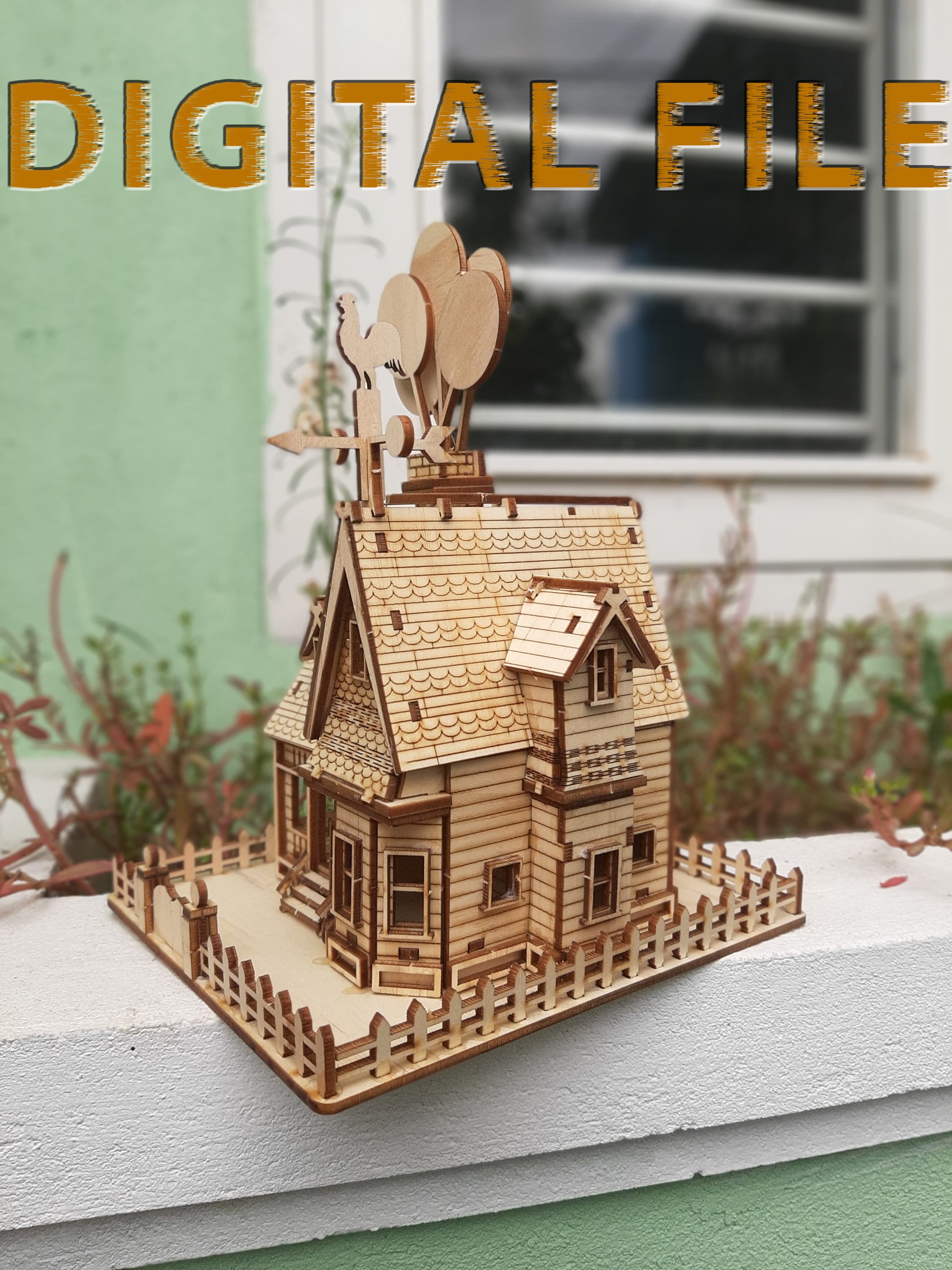 Up House Model Kit Dxf/glowforge/svg Laser Cut File/pixar up | Etsy
