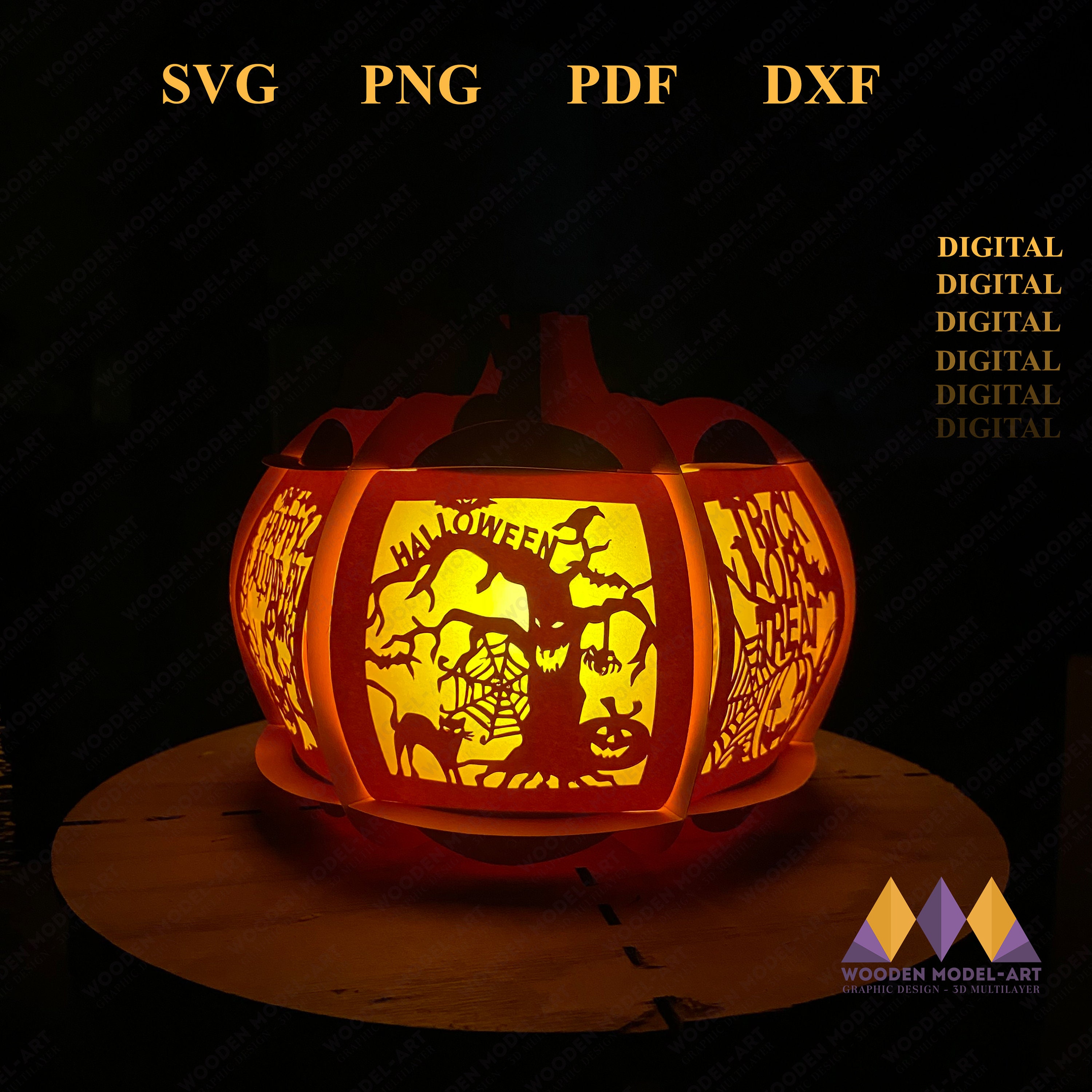 PUMPKIN Halloween Lantern Svg for Cricut Projects DIY - Etsy