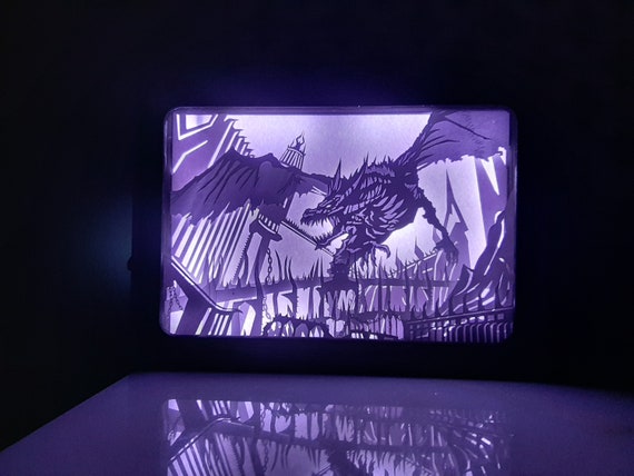Dragon Light Box Svg Paper Cut Template Light Box SVG - Etsy UK