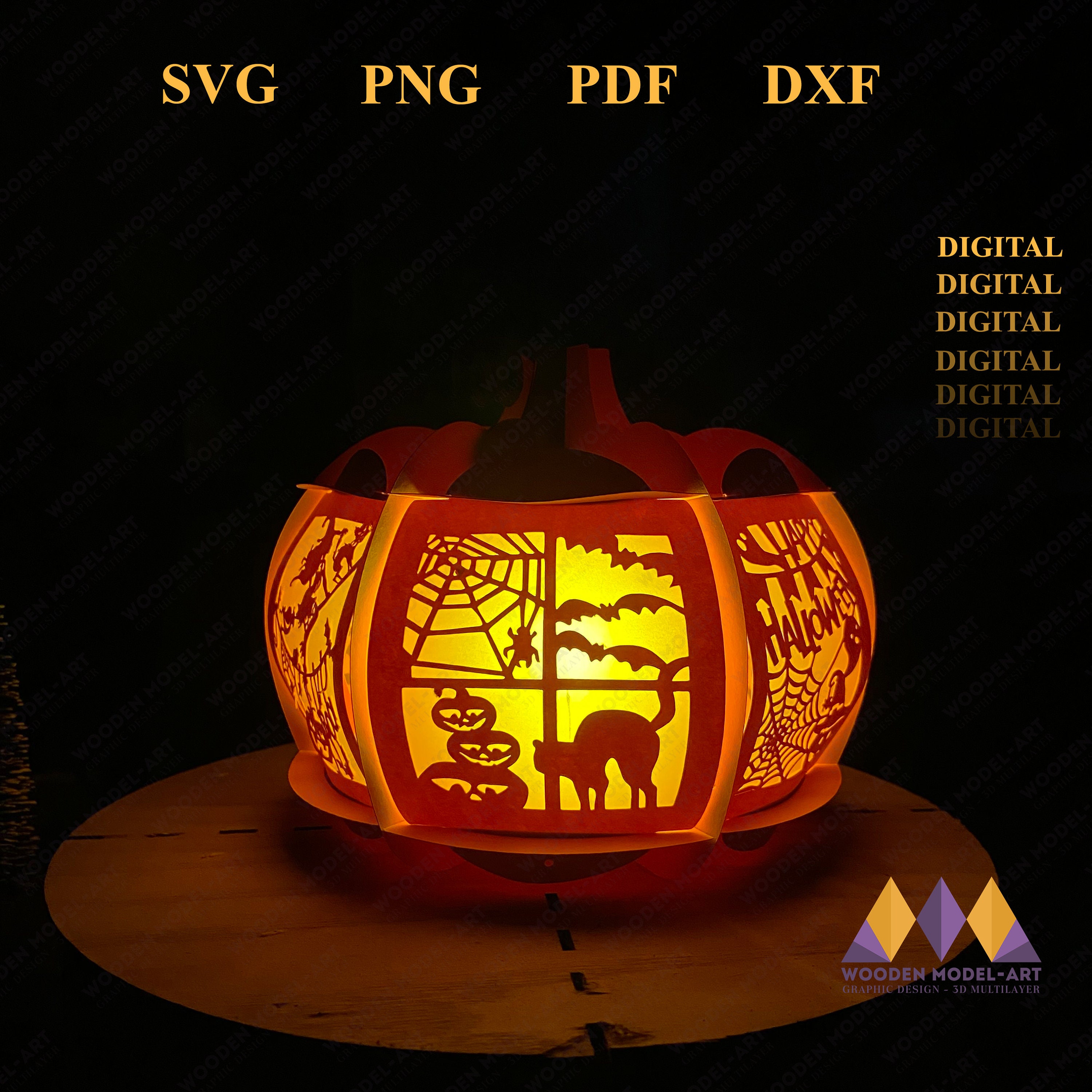 PUMPKIN Halloween Lantern Svg for Cricut Projects DIY - Etsy