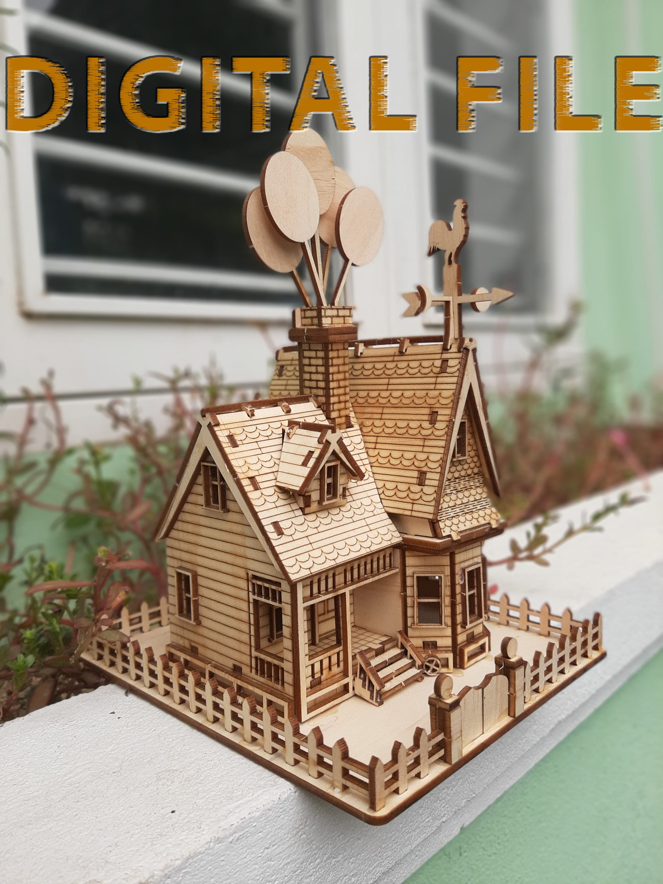 Up House Model Kit Dxf/glowforge/svg Laser Cut File/pixar up | Etsy