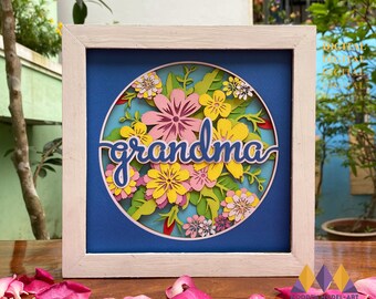 Grandma Shadowbox Cricut - Etsy