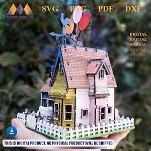 Pixar up House Model Kit: Laser Cut File (digital Download) - Etsy