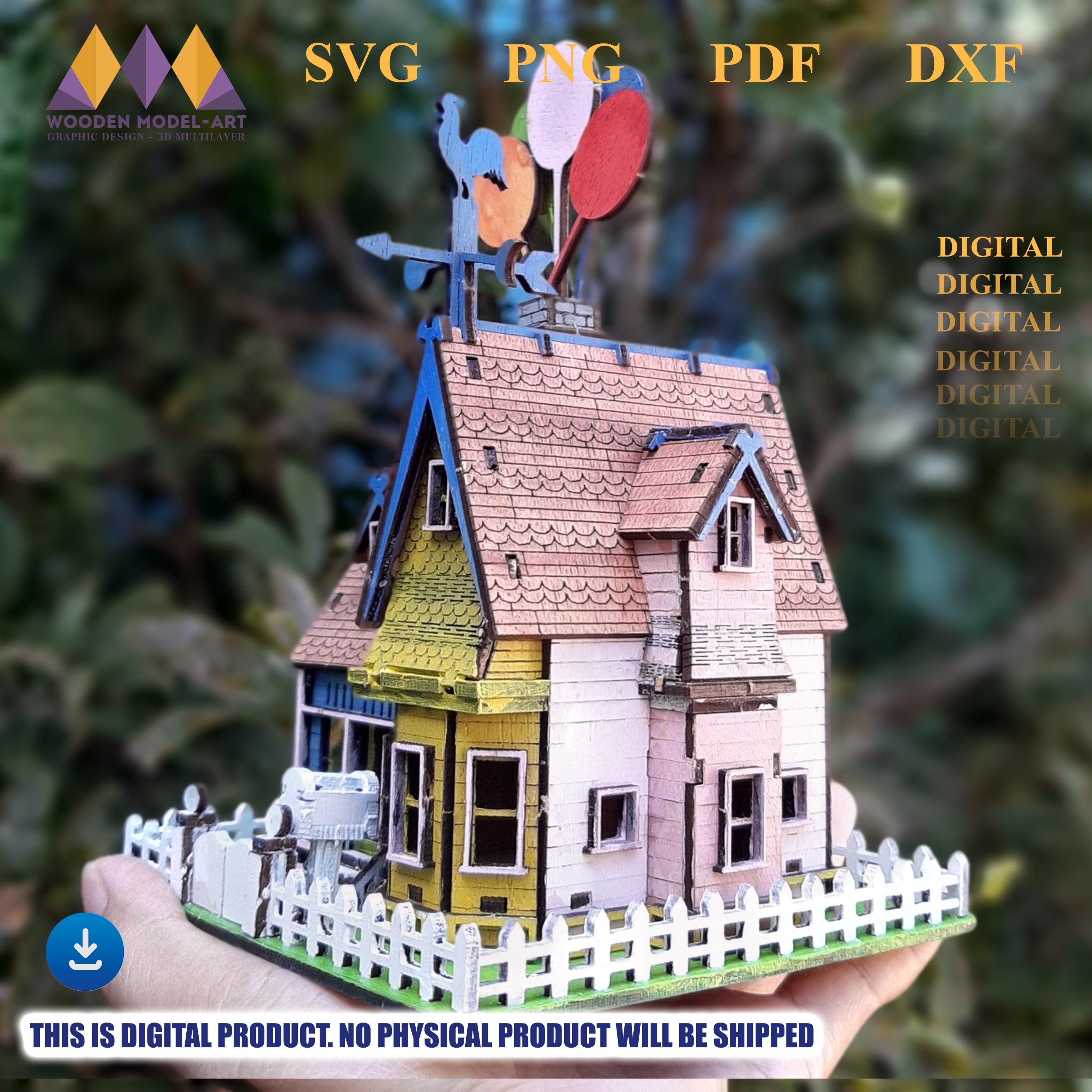 Pixar up House Model Kit: Laser Cut File (digital Download) - Etsy