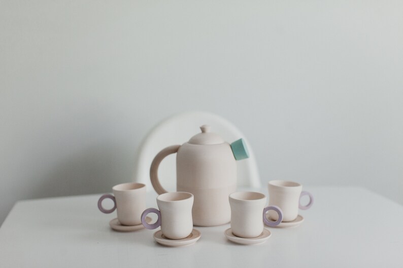 Wooden Tea Set for Kids Pretend Play Kitchen Toy Set Dishes - Etsy