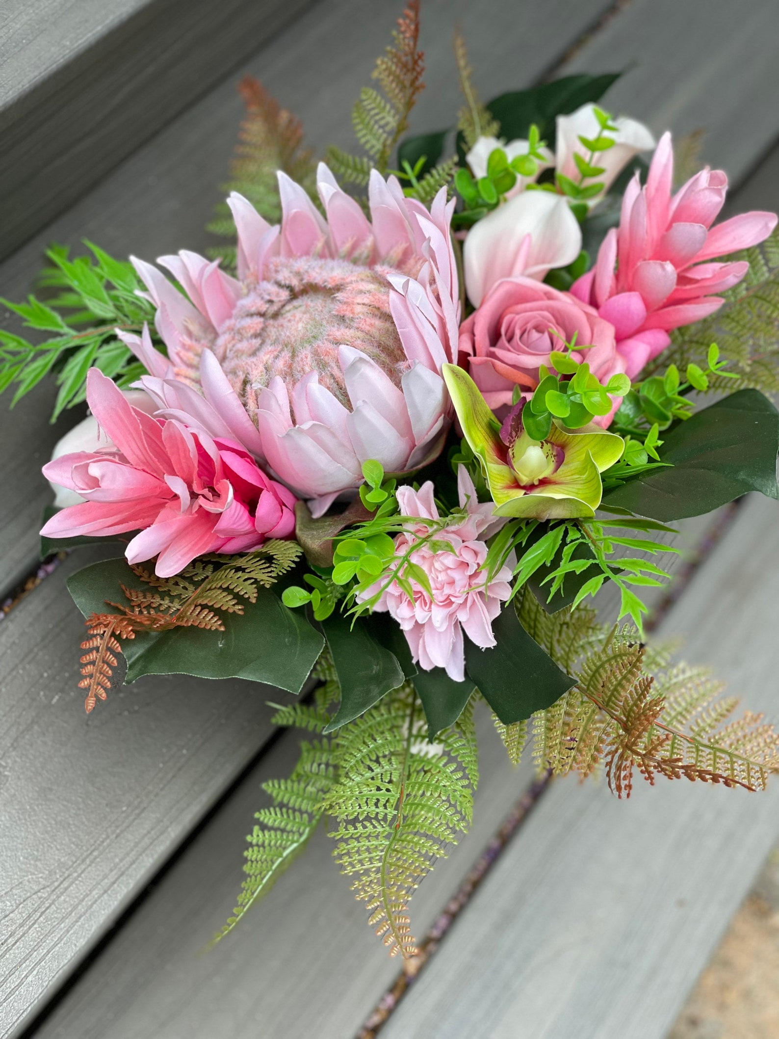 ARTIFICIAL FLORAL BOUQUET Wedding Flowers Silk Bouquet Home | Etsy