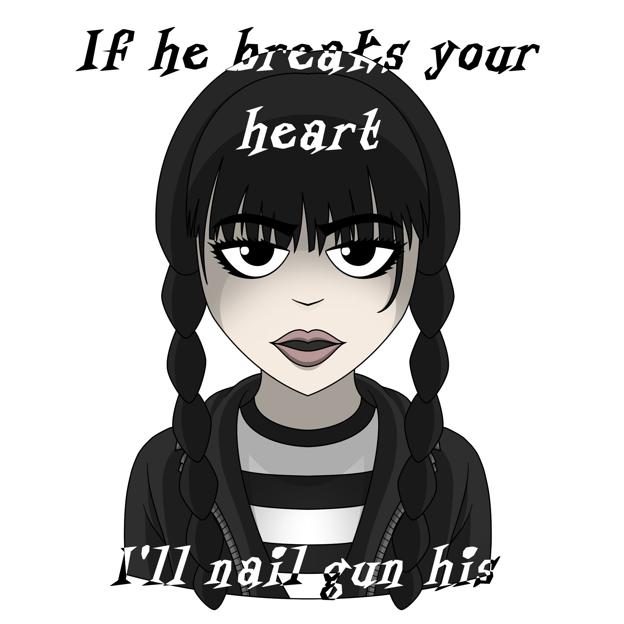 Wednesday-he Breaks Your Heart... - Etsy