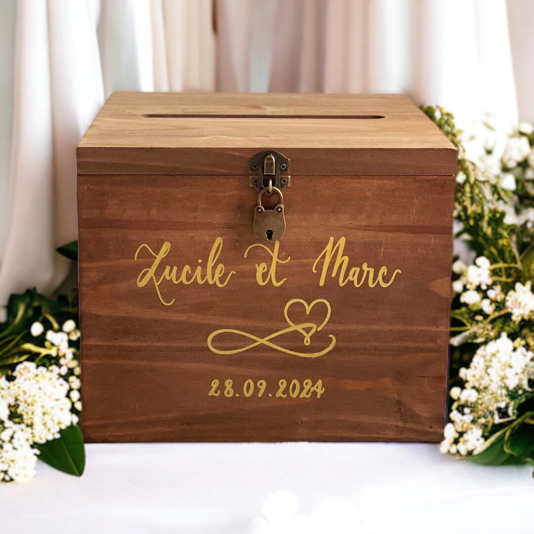 Urn, Wooden Urn, Wedding Urn, Wedding Kitty, Infinity Sign Urn, Card ...