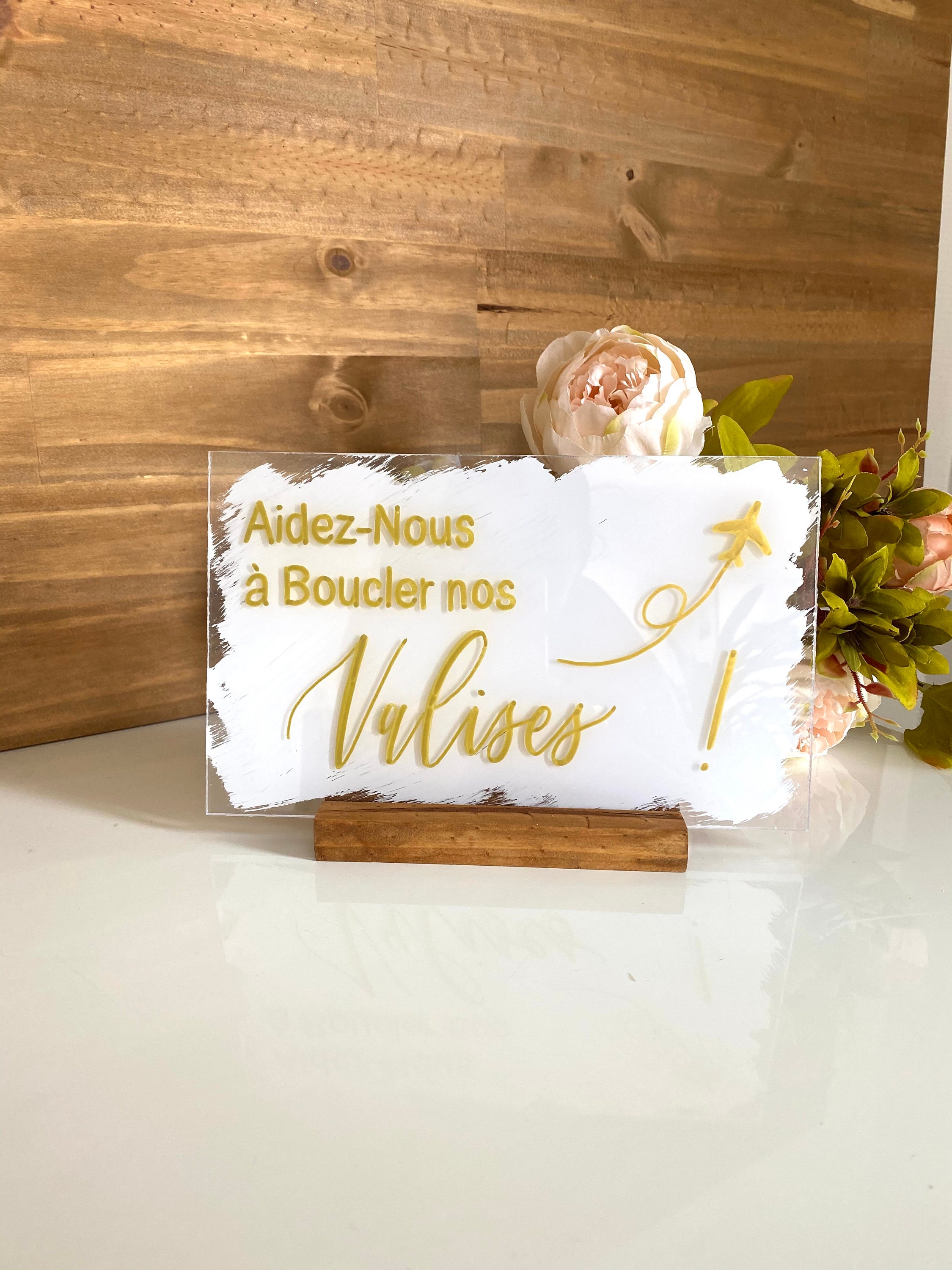 Panneau acrylique Aidez-nous à boucler nos valises - Etsy.de Panneau acrylique Aidez-nous à boucler nos valises - Etsy.de