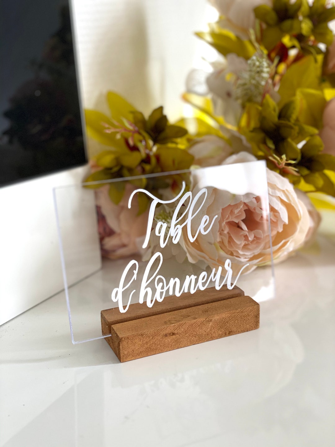 Acrylic head Table Table Plaque for Centerpiece - Etsy