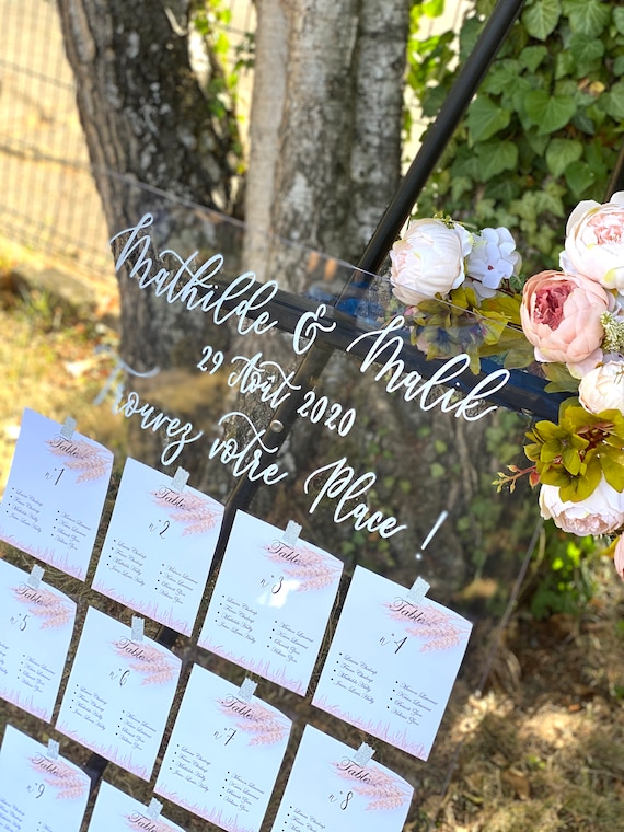 Tabletop Panel Acrylic TABLE PLAN Acrylic Style of Choice - Etsy UK