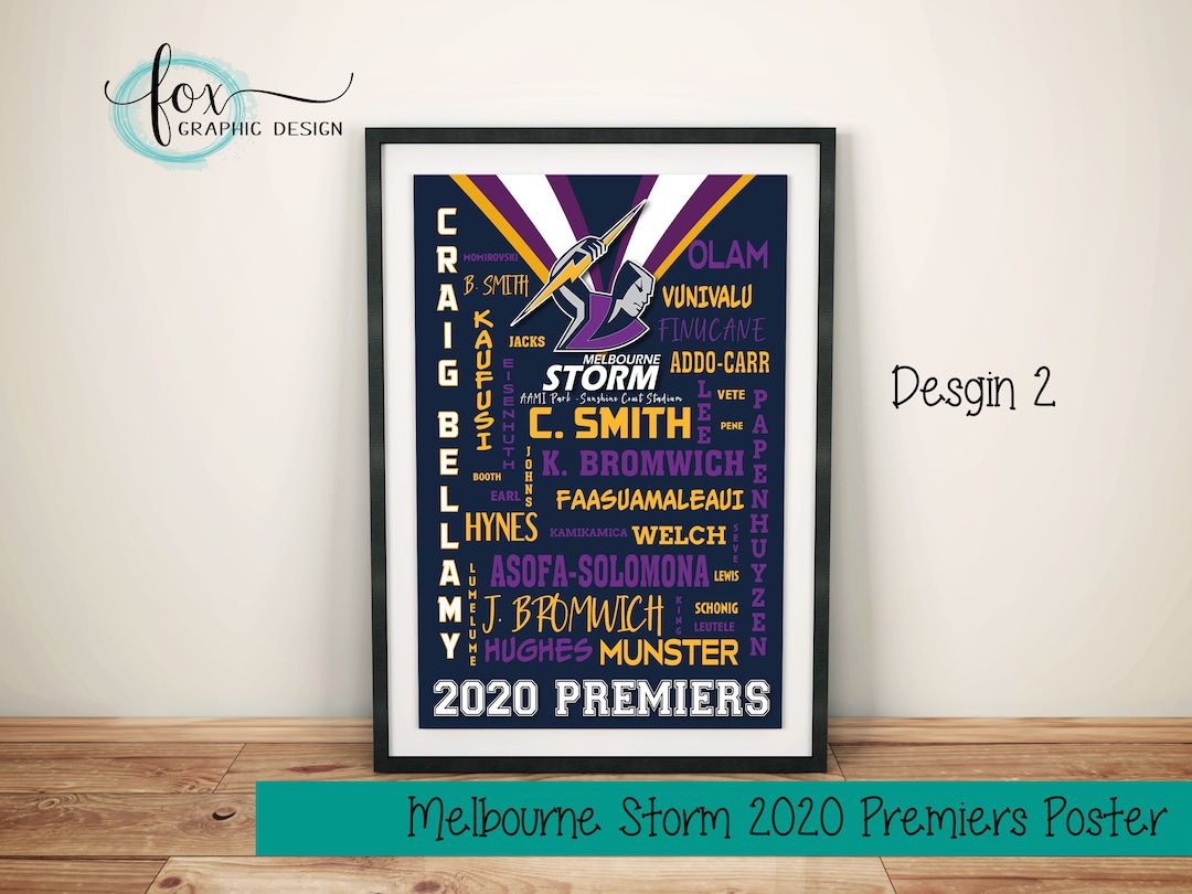 Melbourne Storm Poster Melbourne Storm Print NRL NRL Print - Etsy