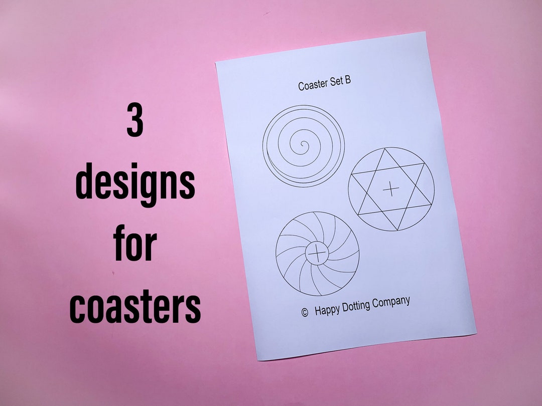 Coasters PDF Download Printable Set B - Etsy