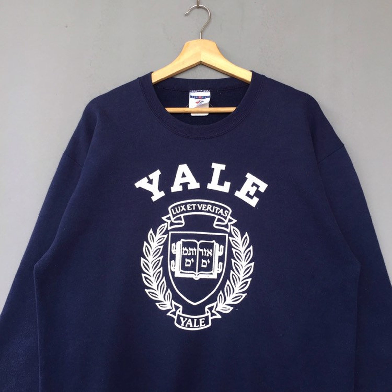 Yale University Sweatshirt Crew Neck Print Out Logo Pullover | Etsy