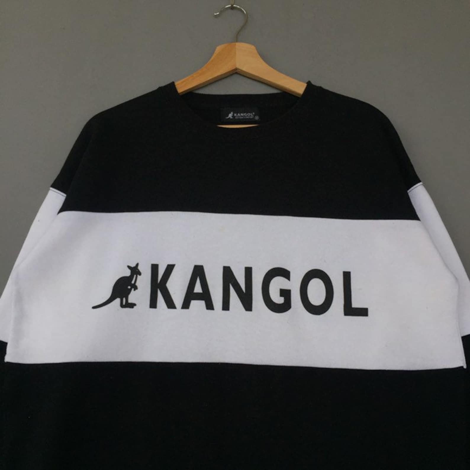 KANGOL SPORT Hoodie pullover Jumper Print out Logo | Etsy