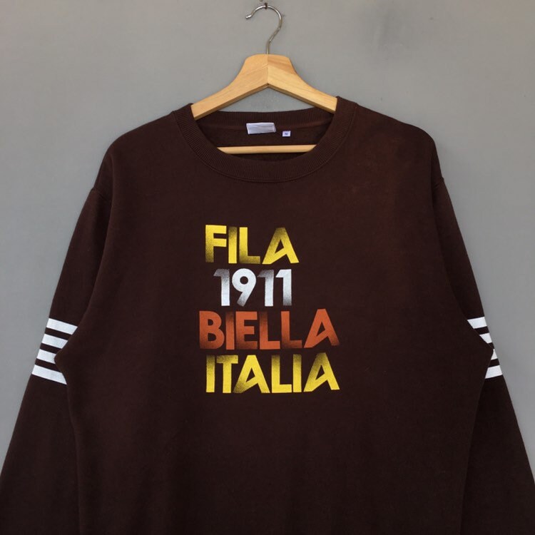 Vintage Fila Biella Italia Sweatshirt Big Logo Pullover Jumper - Etsy UK