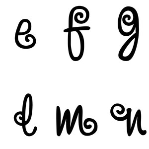 Swirly Fonts Font Full Lower Case Alphabet Cutting File - Etsy UK