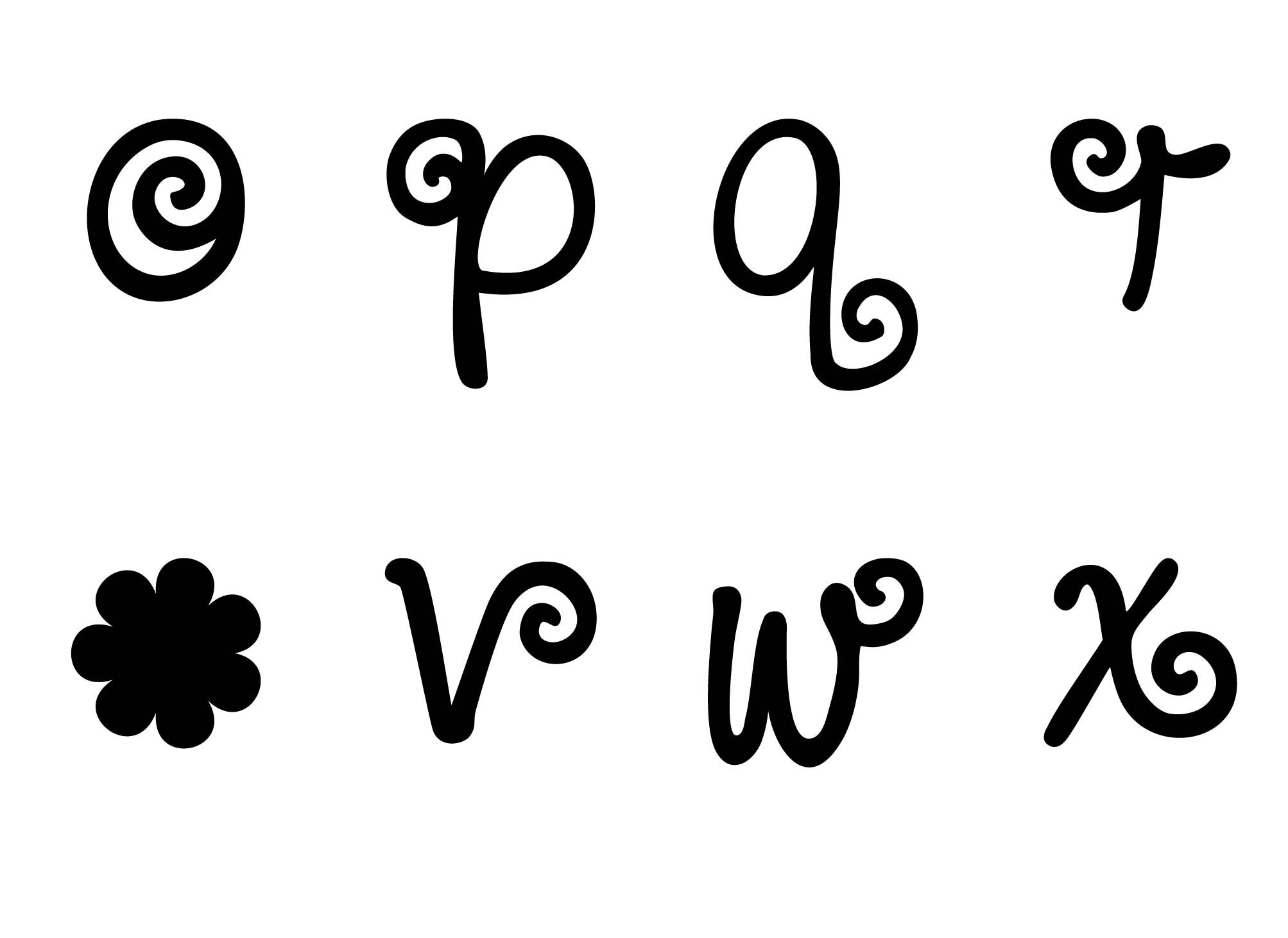 Swirly Fonts Font Full Lower Case Alphabet Cutting File - Etsy UK