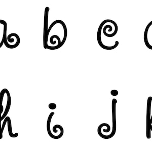 Swirly Fonts Font Full Lower Case Alphabet Cutting File - Etsy UK