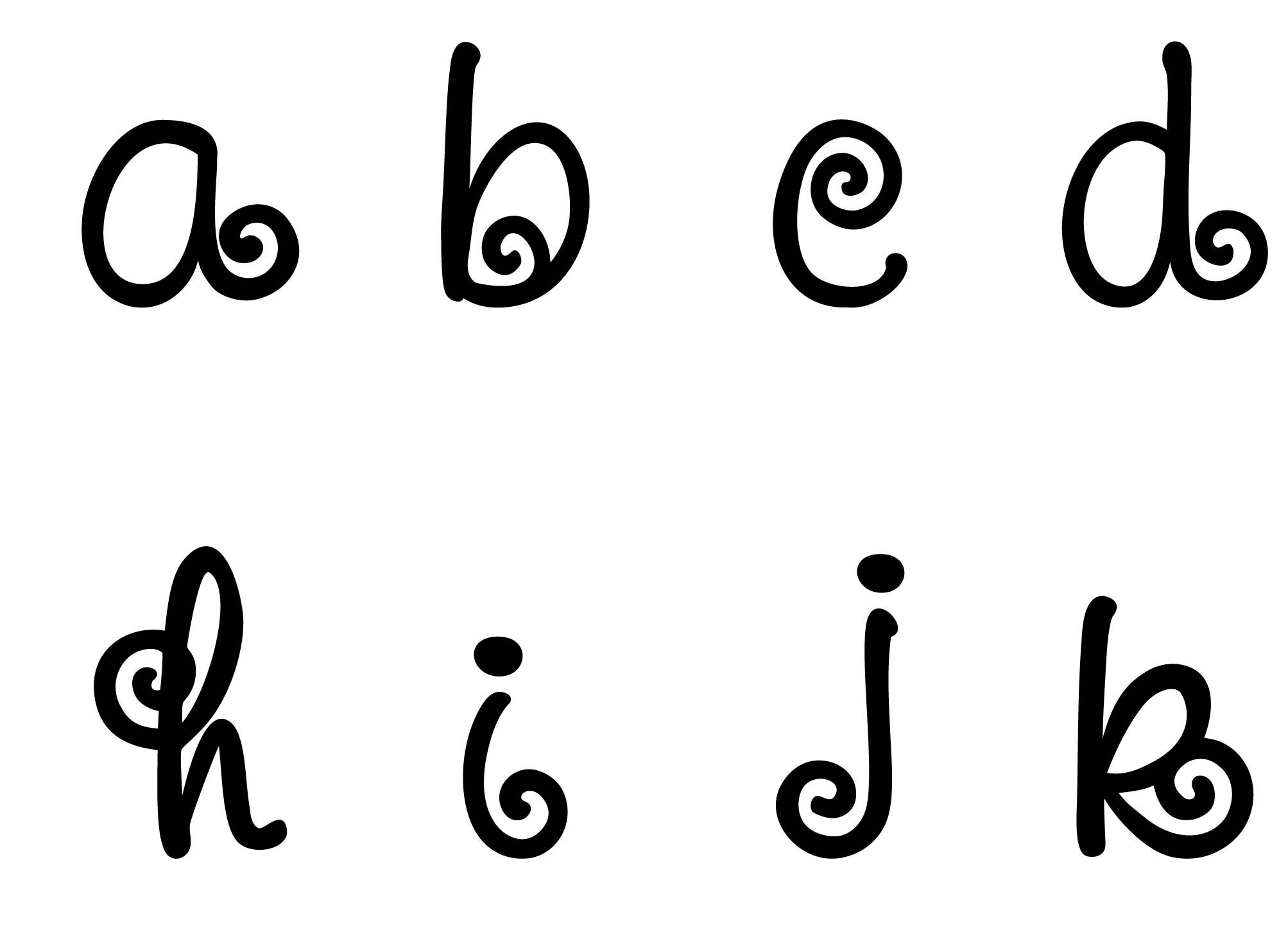 Swirly Fonts, Font Full Lower Case Alphabet, Cutting File, Cricut ...