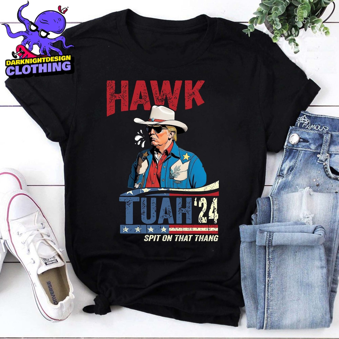 Hawk Tuah Trump 4th of July Shirt, Hawk Tuah Vintage Shirt, Funny Meme ...
