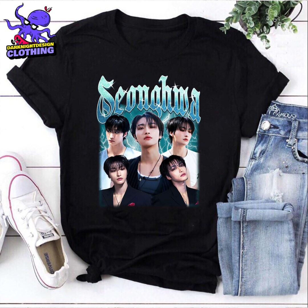 Seonghwa Ateez Bootleg Vintage Unisex Shirt, Vintage Golden Hour Tee ...