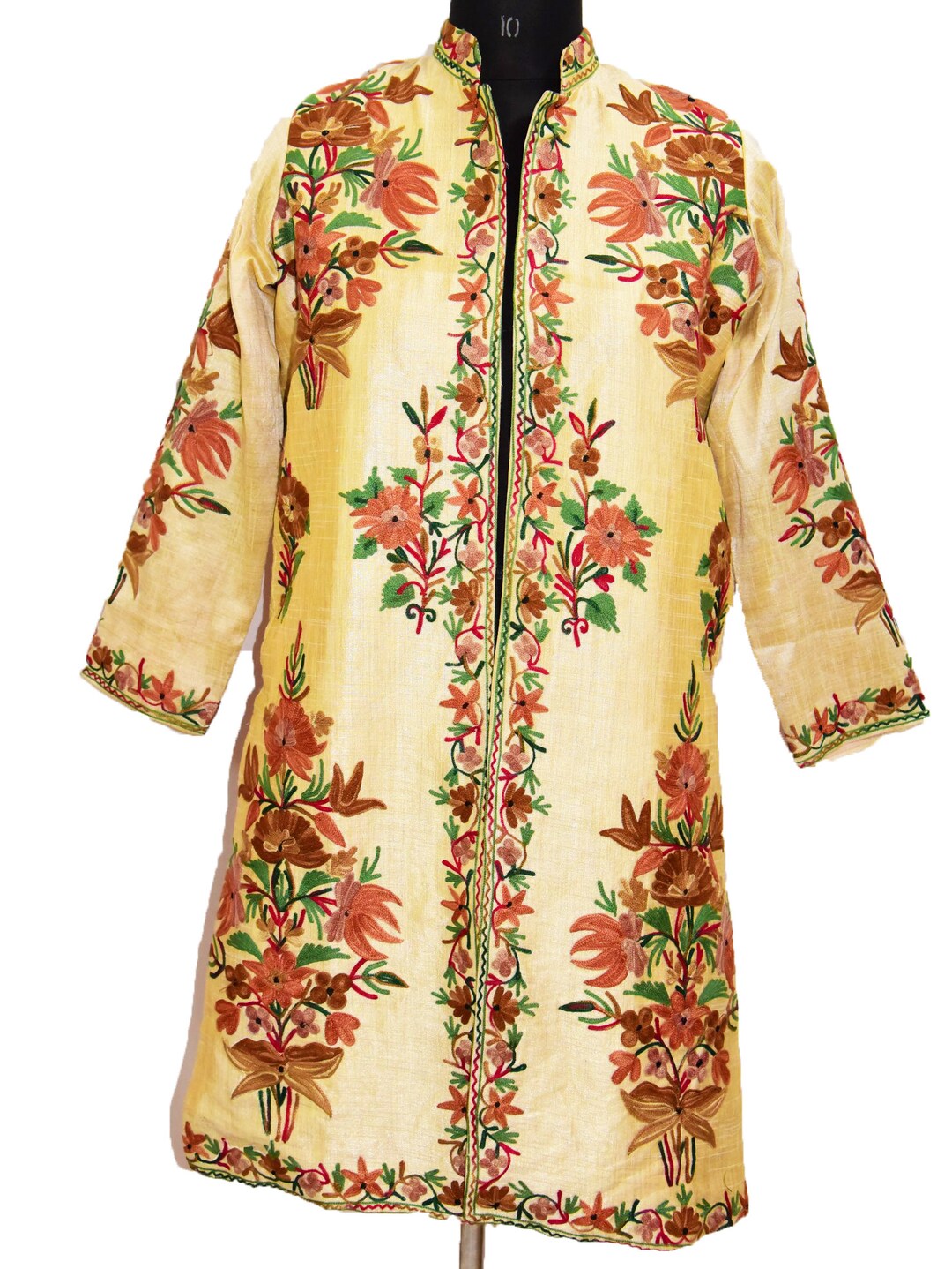 Antique Eastern Indian Kashmiri Crewel Embroidery Jacket Boho Vintage ...
