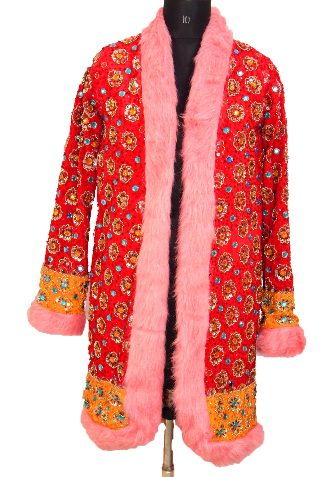 Party Wear Indian Boho Vintage Jacket Blazer Hand Beaded Embroidered ...